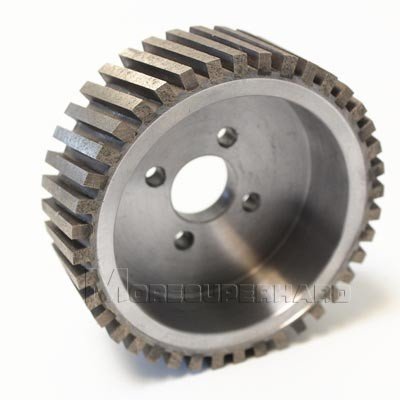 Segment CNC Diamond Wheel. Full segment CNC diamond grinding wheel is used for glass edge grinding.