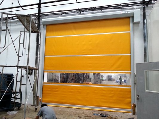 Automatic GMP PVC Fabric Zipper Airtight Self Repairing Fast Acting Rapid Rise High Speed Door
