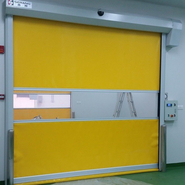 Industrial PVC Fabric High Speed Rapid Rolling Shutter Traffic Door for Warehouse