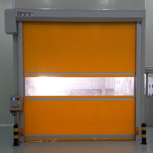 Industrial PVC Fabric High Speed Rapid Rolling Shutter Traffic Door for GMP Clean Room