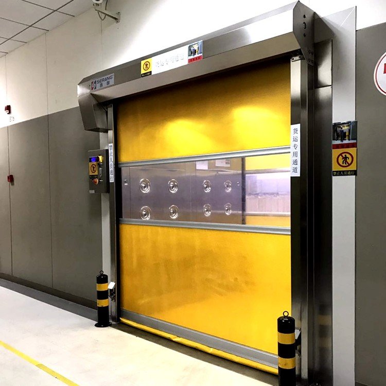Stainless Steel Self-repairing roll up Internal and External Factory High speed door