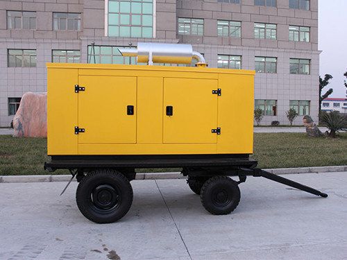 Silent Type Mobile Diesel Generator Trailer Mounted Low Fuel Consumption