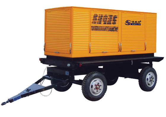 Low Noise Trailer Diesel Generator Set 400V 75kw Electrical Type