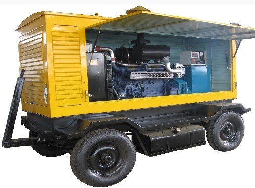 AC Three Phase Trailer Mounted Diesel Generator 85kva 68kw For Construction Sites