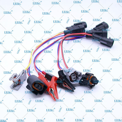 ERIKC E1024036 4 pcs bosh fuel diesel injector tester connecting wires injector vehicle testing Cable wires fittings