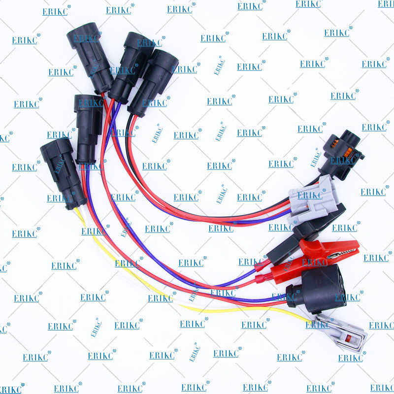 ERIKC E1024036 4 pcs bosh fuel diesel injector tester connecting wires injector vehicle testing Cable wires fittings