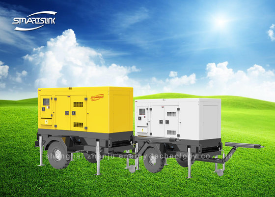 60HZ Portable Mobile Diesel Generator Silent Type For Industrial