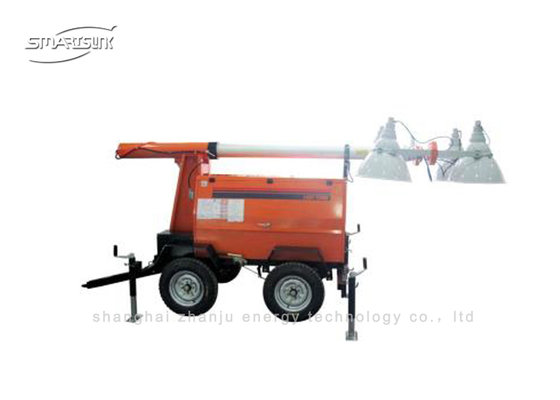 Single Portable Generator Light Tower , Towable Light Tower 4 Stroke