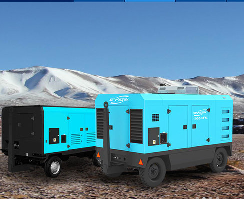 Quiet Single Screw Air Compressor Portable 13 Bar Gas Powered 179kw