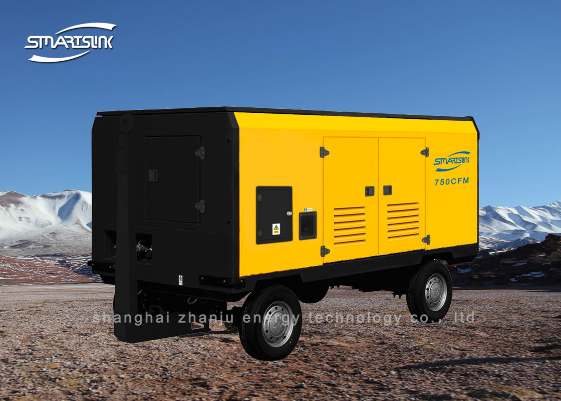 Quiet Single Screw Air Compressor Portable 13 Bar Gas Powered 179kw