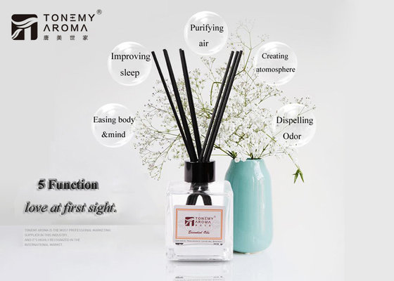 Tabletop Ornament Essential Oil Reed Diffuser Gift Set 120ml With Rattan Sticks