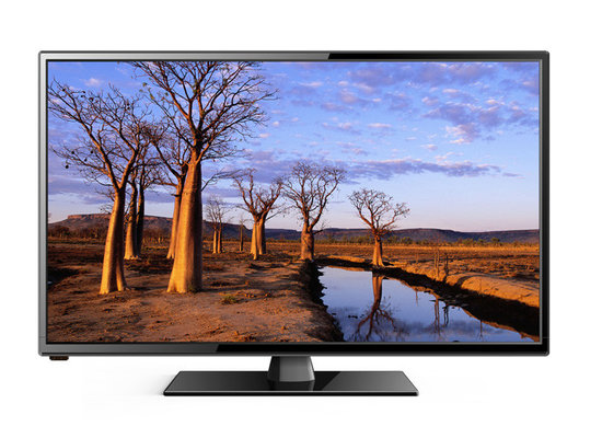 28 Inch HD DLED TV High Contrast Ratio Glass Table Stand AV In / Out