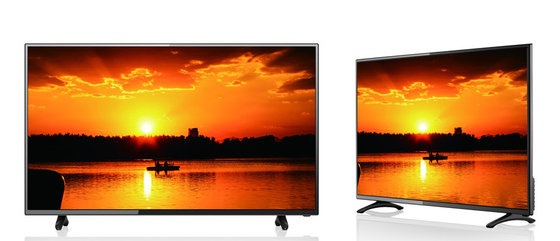 Black FHD DVB T LED TV Ultra Slim PVR EPG H.265 Large Screen 48"