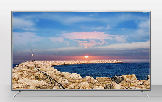 Home 50 Inch FHD ISDB T LED TV Silver , Large Screen 4K TV Digital