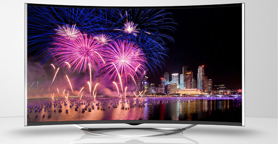 Backlight Curved Screen TV  , 4K Curved UHD TV High Definition A Grade Panel