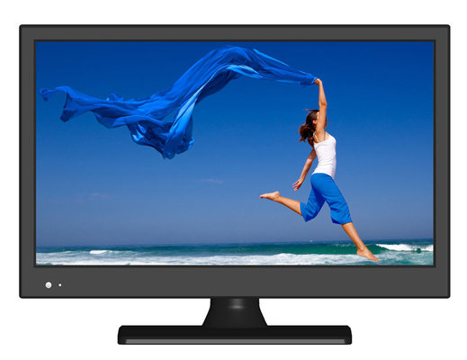 Slim 18.5" Double Tunner Digital LED TV support H.265 , 200cd / m2 Brightness