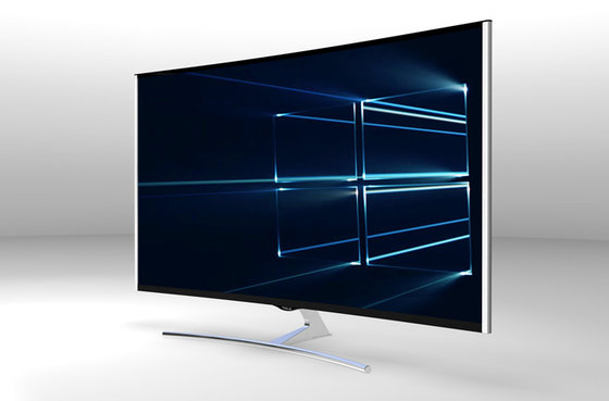 65 " home using Android 7.0 WIFI curved flat screen tv big screen 4K narrow bezel