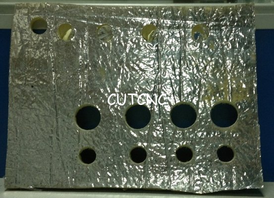 Polyethylene foam plastic cutting machine with foil and self adhesive layer