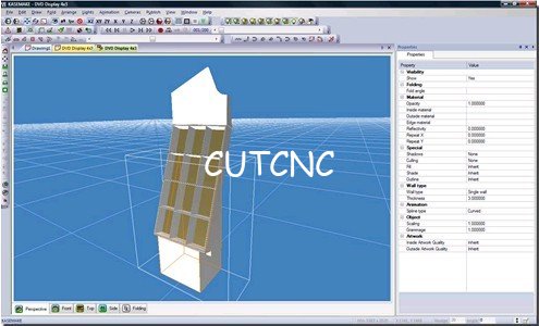 Corrugated cardboard display design software