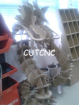 Xanita fibre board mockup display stand creasing V cutter plotter