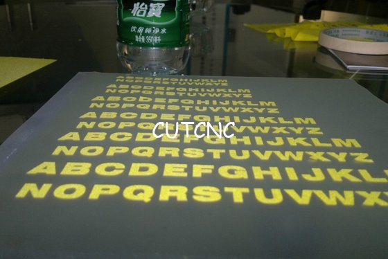 Custom cutout sign kiss cutting cut thorough flatbed sticker cutter plotter