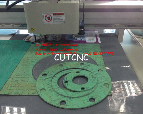 Non Metallic Gasket PTFE Fiber Digital Flatbed Oscillating Knife Cutting Machine