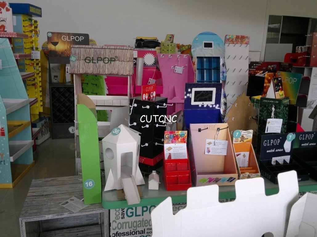Advertising promotion showing display sample cutter plotter short runs test market