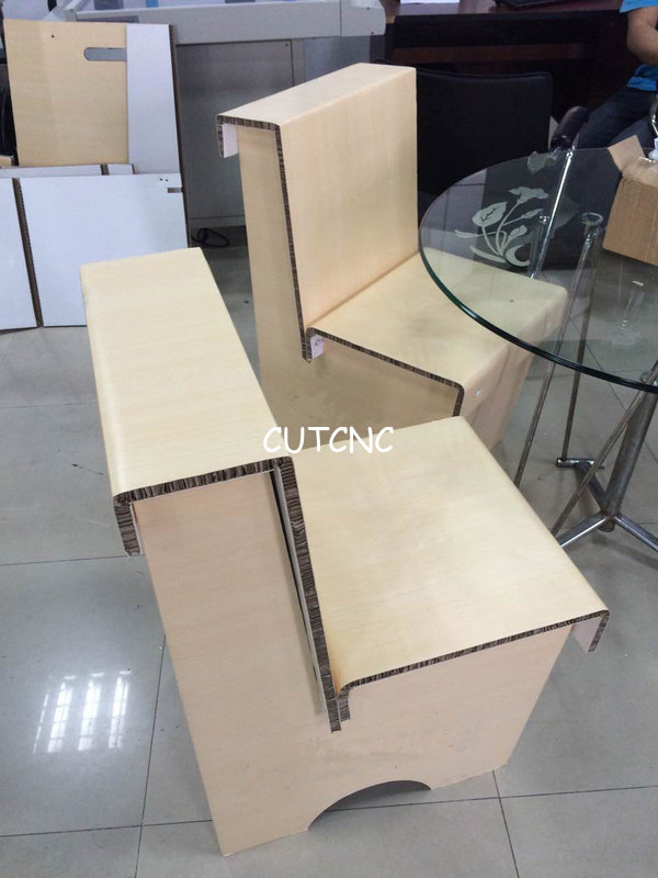 Temporary honeycomb paper furniture prototype cutting machine