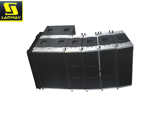 8" Neodymium 2 Way Powered Line Array Speaker Column Black  2.5 Khz Crossover