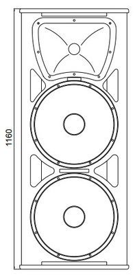 800W AES 59kg PA-Subwoofer verdoppeln im Freien 15 Zoll für große Show