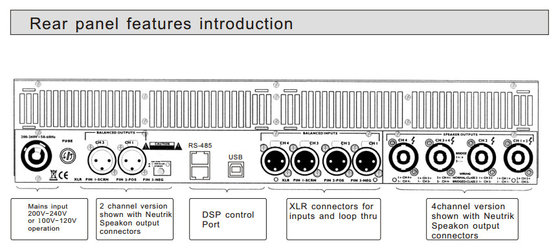 4 Kanal-Klasse TD-Berufsaudioverstärker Portable-Verstärker X 1300W 4