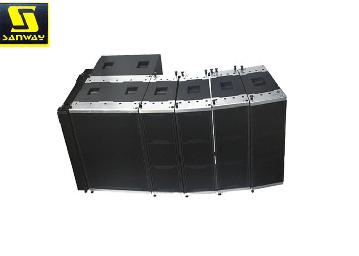8" Neodymium 2 Way Powered Line Array Speaker Column Black  2.5 Khz Crossover