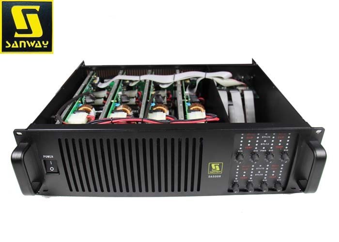 Portable 8 Channels Digital Power Amplifier Class D For DJ Bands and Stage Monitor