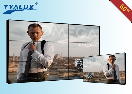 Bezel Width 6.5mm Panel 4K 60 inch LCD Video Wall for Surveillance System