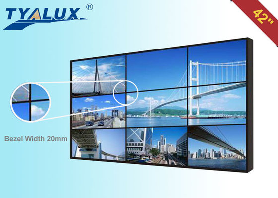 1920 x 1080 High Definition 42 Inch Standard Bezel Width 20 mm Video Wall Displays