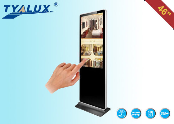 46 Inch Floor Stand LCD Digital Signage Interactive Touch Screen Multimedia Player
