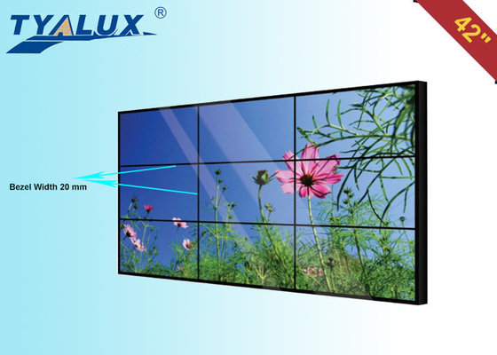 HD 2 X 2 LED Backlit Bezel Width 20mm 42 inch Video Wall for Information Display