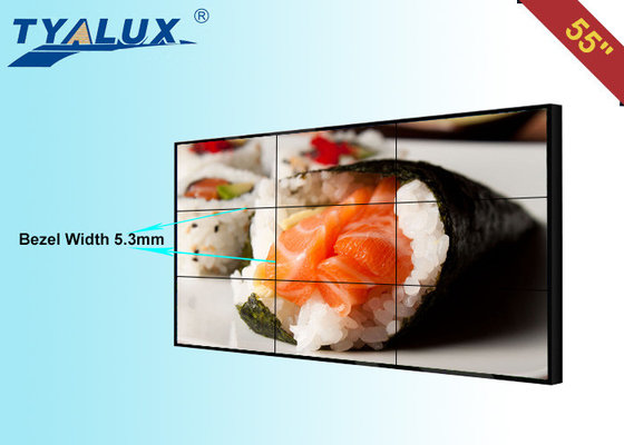 55 Inch LCD Video Wall for Fast Food Restaurant Advertising Display