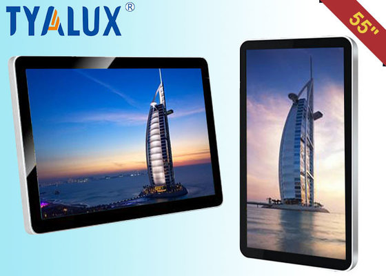 1920*1080P Wall Mounted Digital Signage advertising , 55 Inch Large Screen Monitor