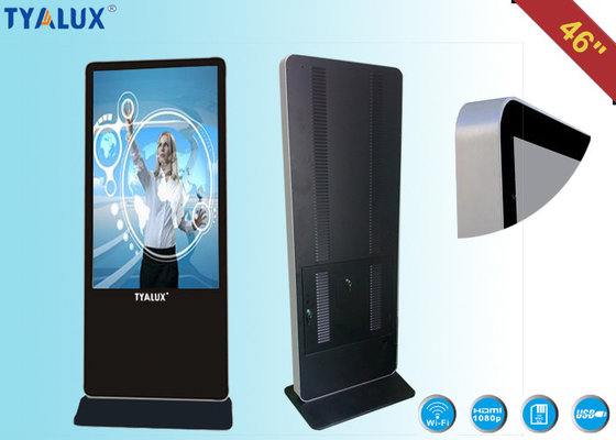 Interactive Indoor Smart TV Digital Signage Display Stands Kiosk , Touch Screen