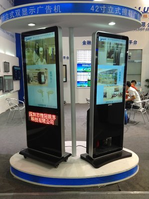 Interactive Indoor Smart TV Digital Signage Display Stands Kiosk , Touch Screen