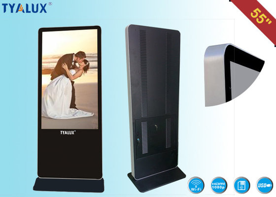 High Resolution Ratio Floor Standing Signage 55 Inch for Hotel