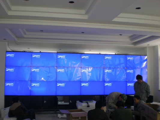 55 inch ultra Seamless Lcd Video Wall Monitor , 5.3mm 3X5 Video Screen Wall with hdmi controller