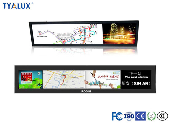 Wall wounted Digital Advertising Displays , 28.6 inch Android Magic bar lcd display