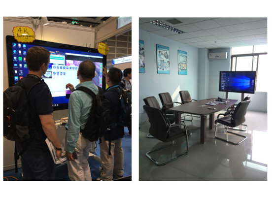 98 Inch 450 nits standing whiteboard touch screen , smart led tv