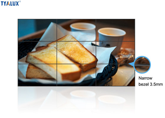 3.5Mm bezel LCD video wall display , 55 inch ultra narrow lcd splicing wall