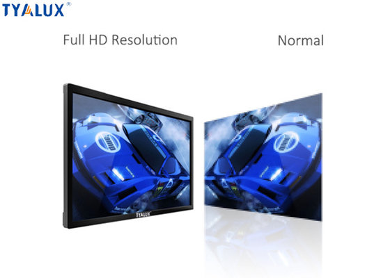 55 Inch Advertising Wall Mounted Signage Kiosk , Lcd Advertising Display Network