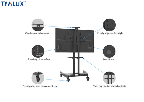 Finger Touch Wheel Stand Interactive Whiteboard Lcd Media Player School & Office Use