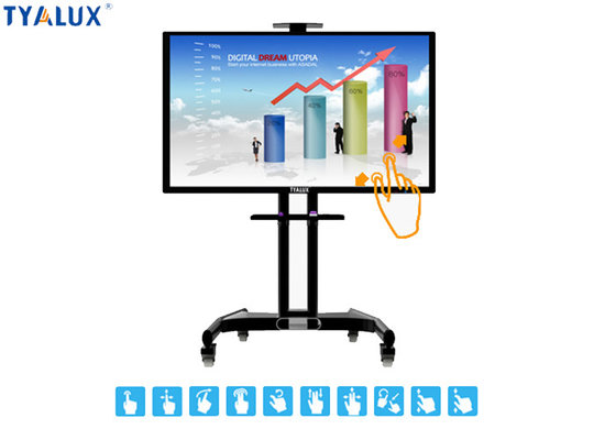 Finger Touch Wheel Stand Interactive Whiteboard Lcd Media Player School & Office Use