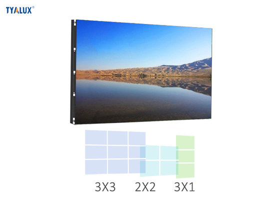 55 Inch Digital Advertising Display Screens / Multi Screen Blue 4k Video Wall
